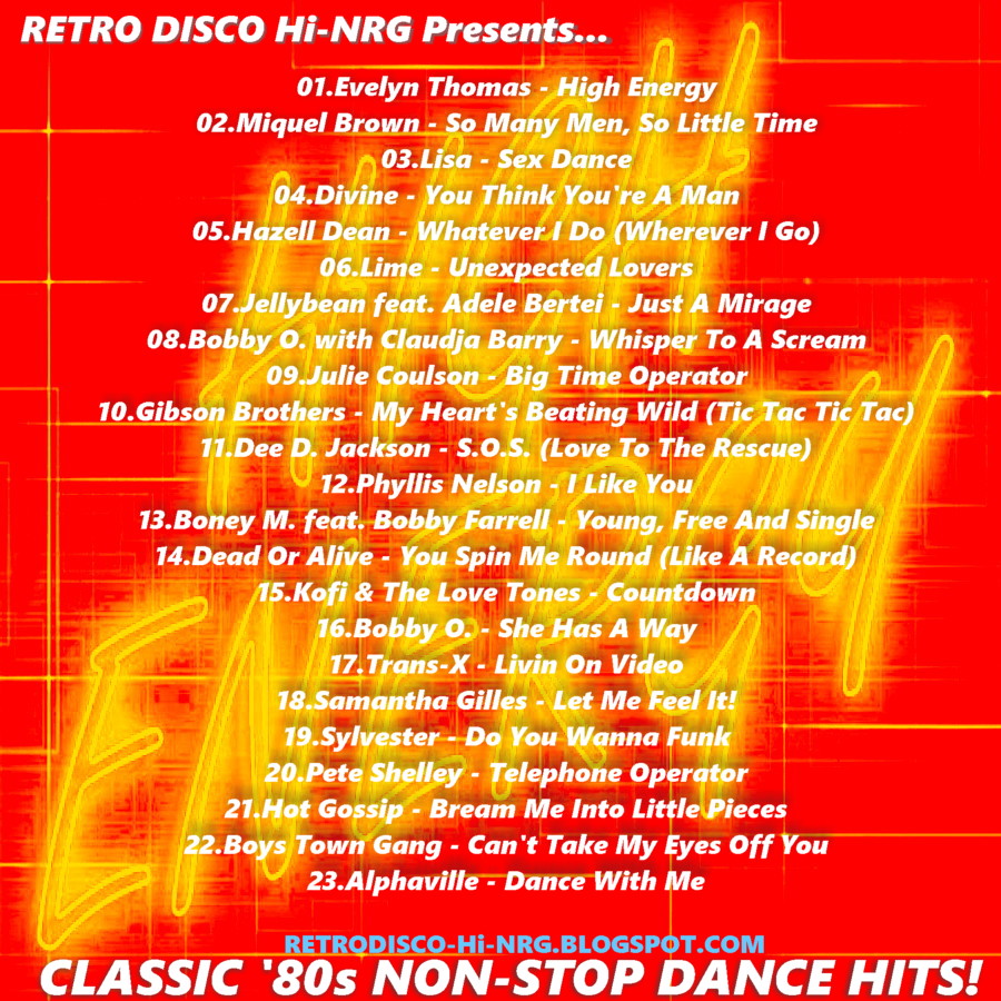 RETRO DISCO HI-NRG: HIGH ENERGY CLASSIC 80s NON-STOP DANCE HITS MIX ...