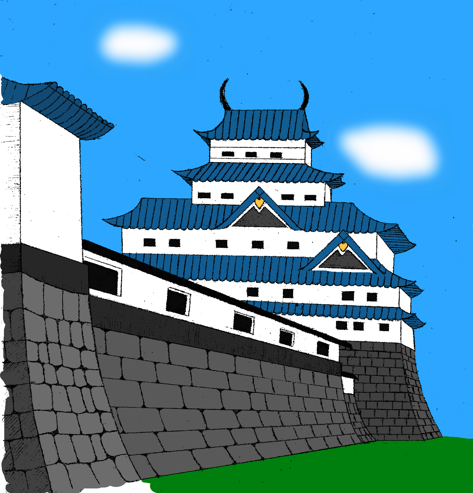 Thaddeus the Sixth: Art: Nagoya Castle and Dog