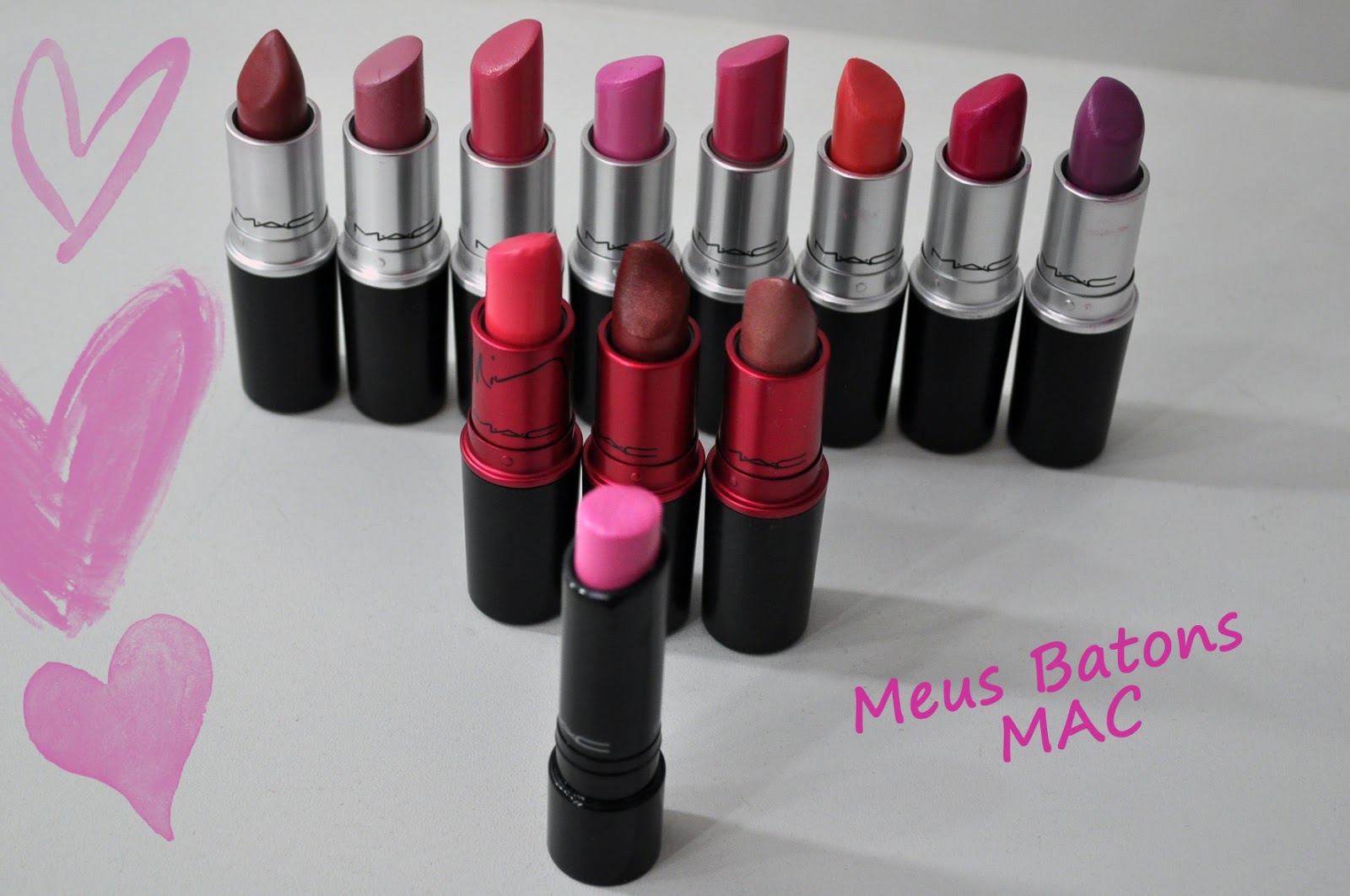 Scarlet ♡ Pink is the new Black: Meus Batons MAC ♡ Swatches