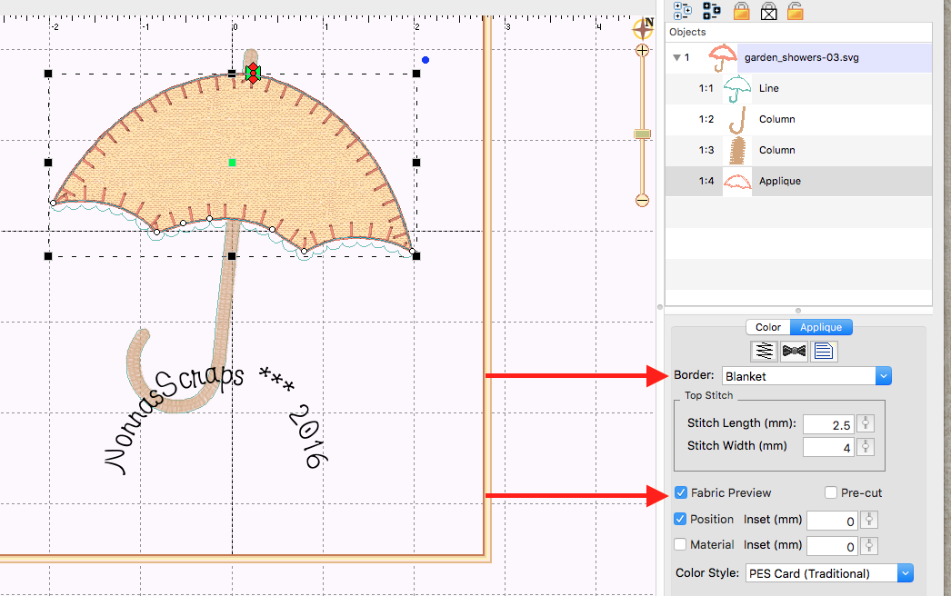 Adventures in Stitch Artist: Using an SVG for Applique