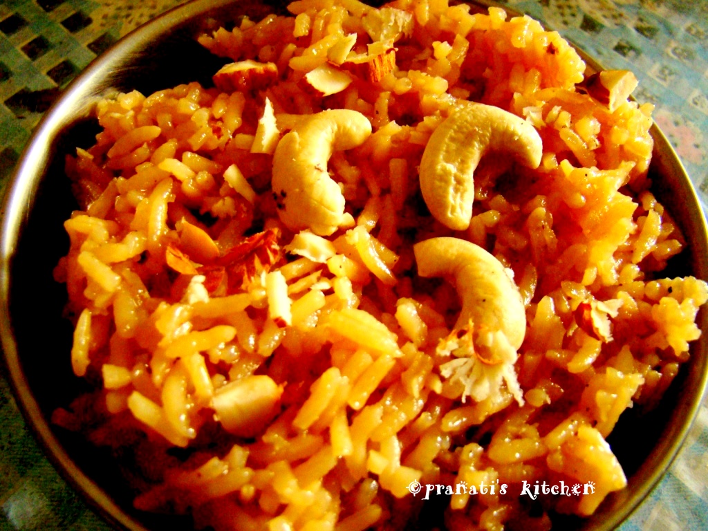 Delicious Recipes 4m Pranati's Kitchen: Sweet Rice (south indian style)