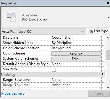 BIM & ICT Services: BIM & ICT Revit Areas and Colour Schemes