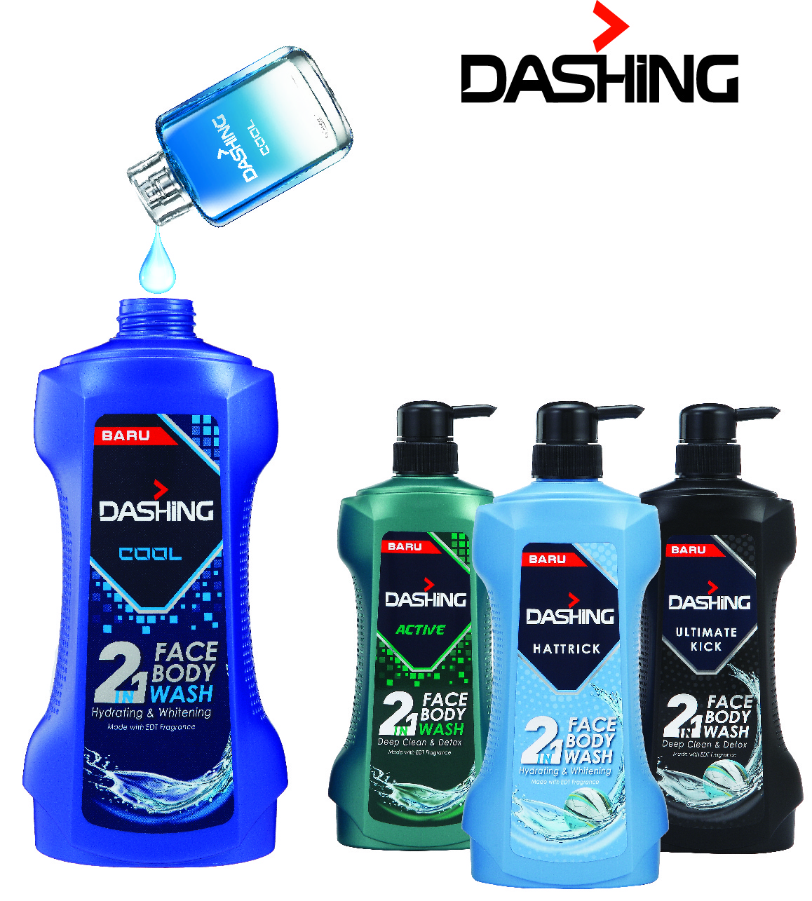 DASHING KINI HADIR DENGAN 2 IN 1 FACE & BODY WASH KHAS UNTUK LELAKI