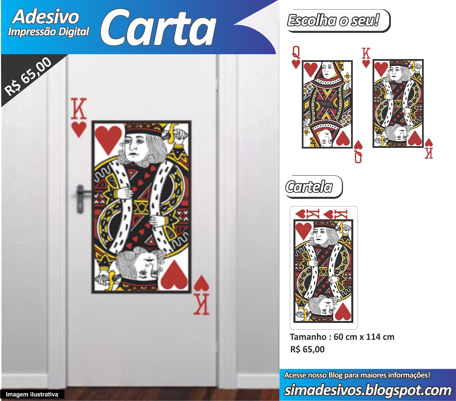 Sim adesivos: ADESIVO DECORATIVO CARTA