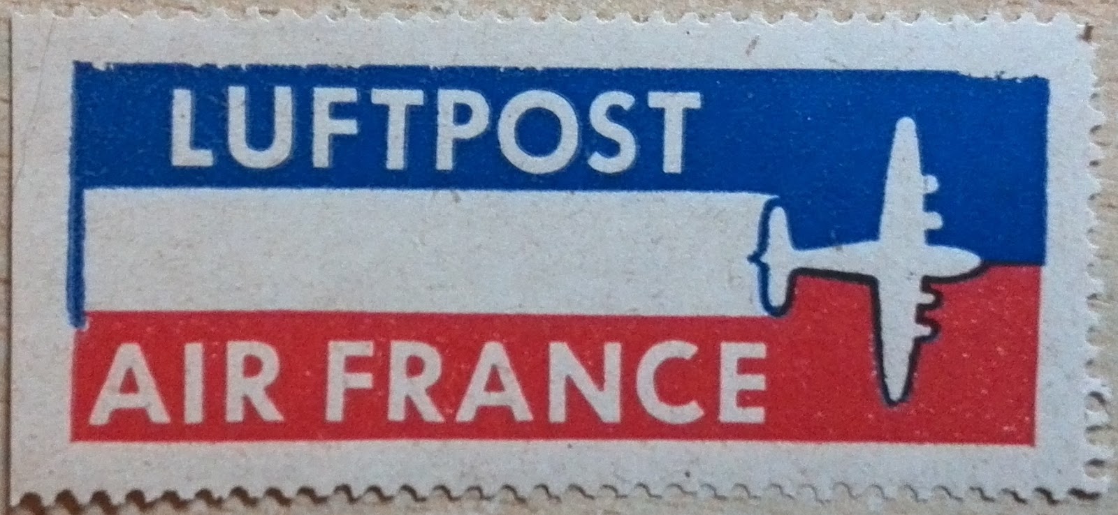 International Airmail And Priority Mail Labels: France: Air France ...