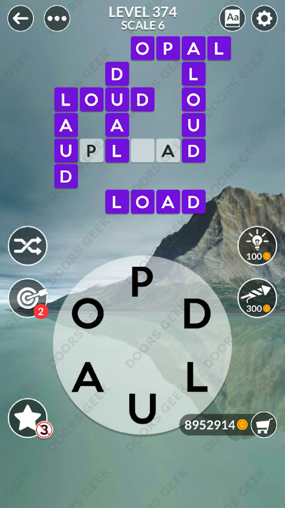 Wordscapes Level 374 Answers ~ Doors Geek