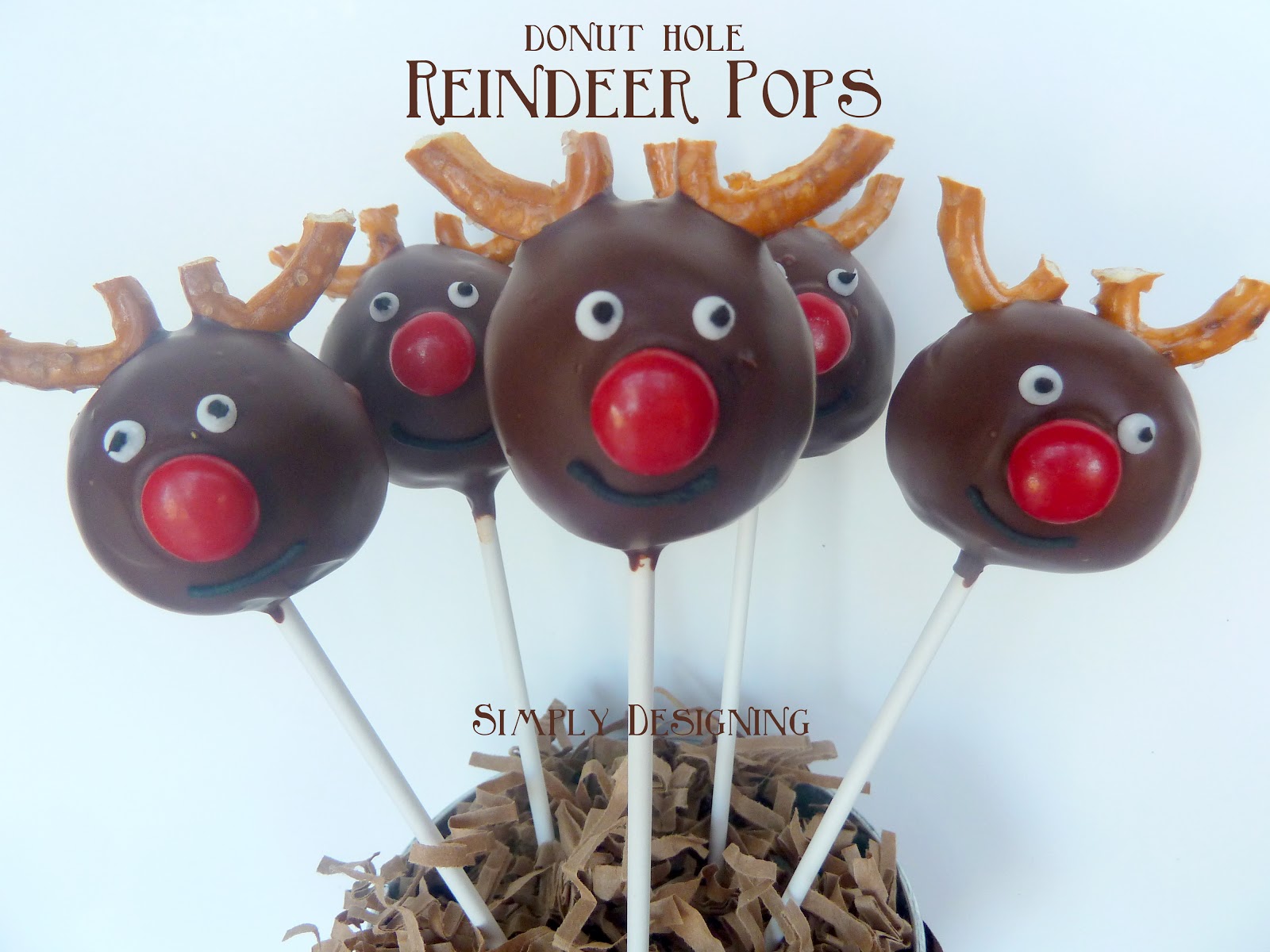 Donut Hole Reindeer Pops | Simply Designing with Ashley