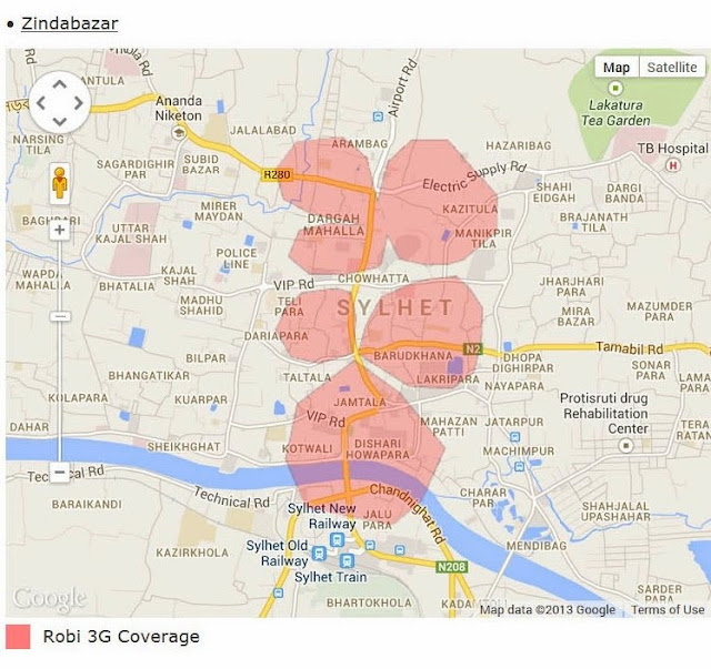 Robi 3.5G Coverage Map | Robi Bangladesh