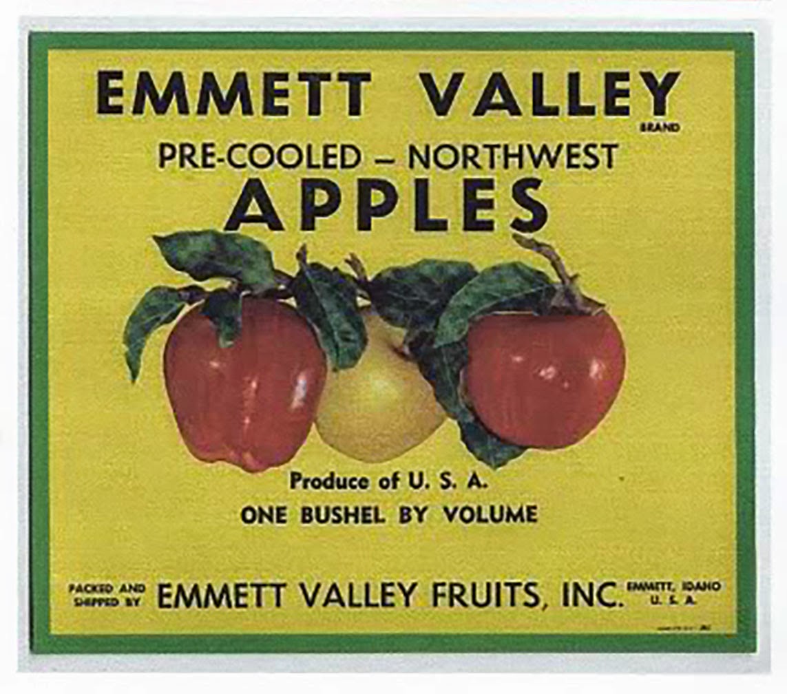 ArtzeeCCC: Vintage Emmett Valley Apple Crate Label