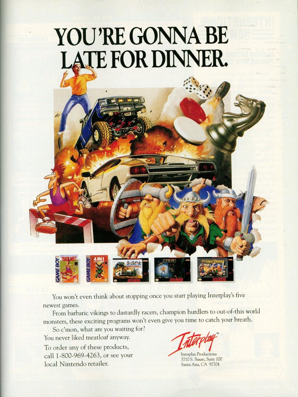 Classic Game Boy Ads: You're Gonna Be Late For Dinner. Game Boy Ad