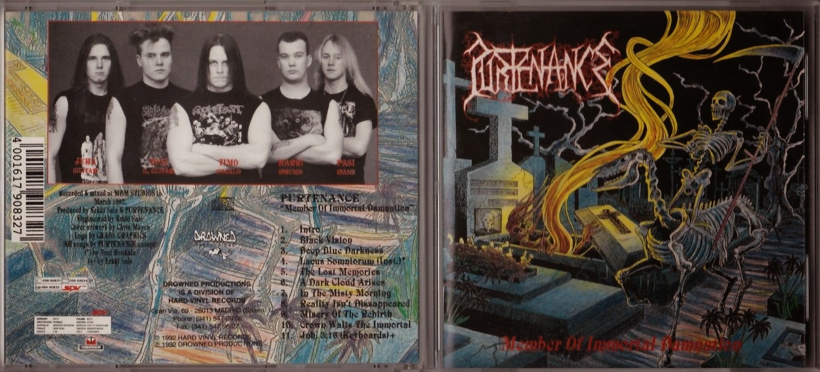 Purtenance - Member of Immortal Damnation (1992) ~ METAL TREASURE ~ CD ...
