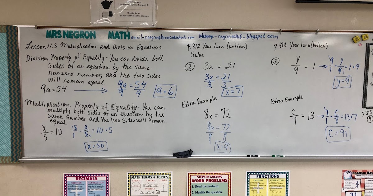 Mrs. Negron 6th Grade Math Class: Module 11.3 Multiplication & Division ...