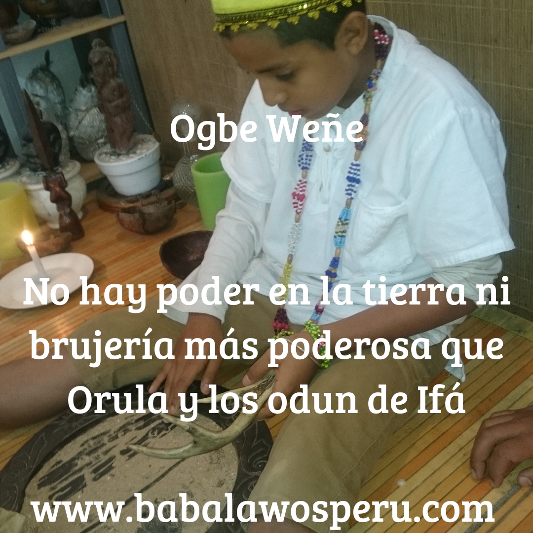 Awo ni Orunmila Ogbe Yono Ifa Adde Ada Ire Omo Oddun Oluo Siguayu
