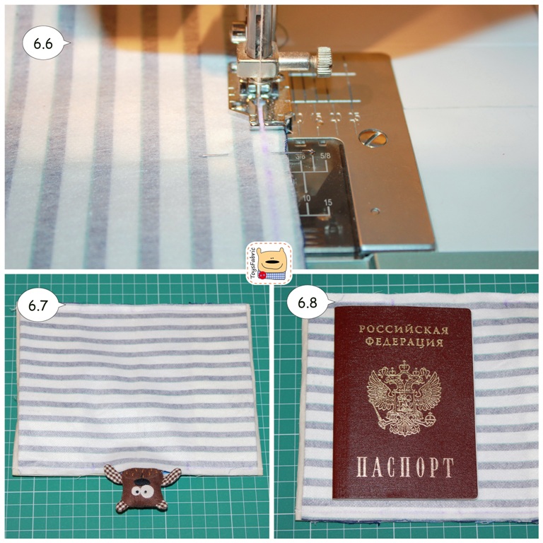 Домик Червежонка: Как сшить обложку для паспорта с застежкой