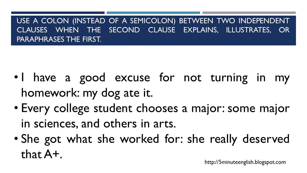 Punctuation Guide : COLONS - EnglishLanguageSpecialists