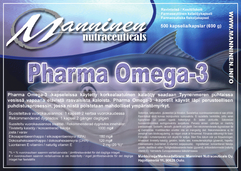 .: Pharma Omega-3 myynnissä lähipäivinä