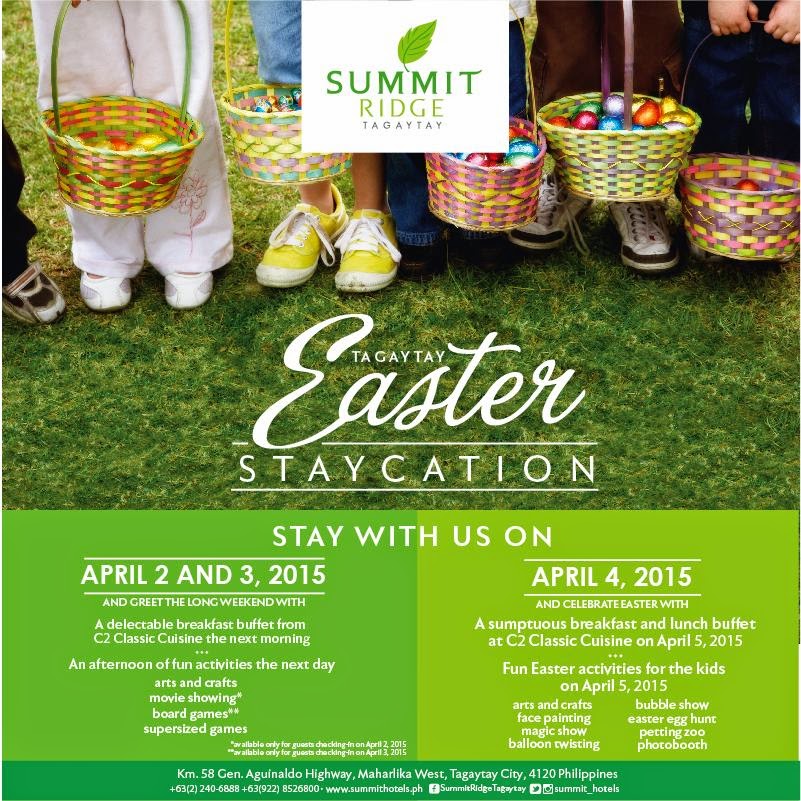 Manila Shopper: Holy Week Staycation Promos & Easter 2015 Activities