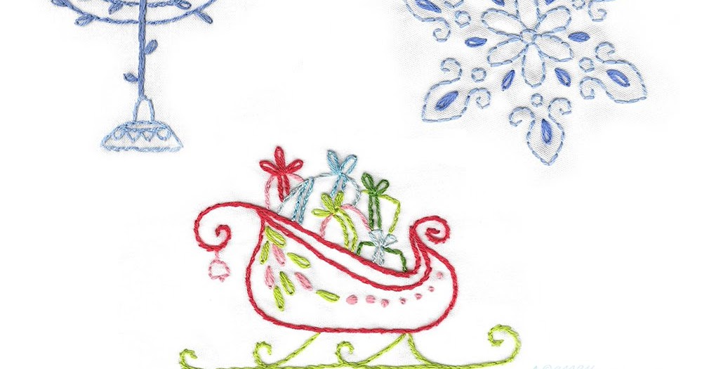 little dear tracks: free holiday embroidery patterns