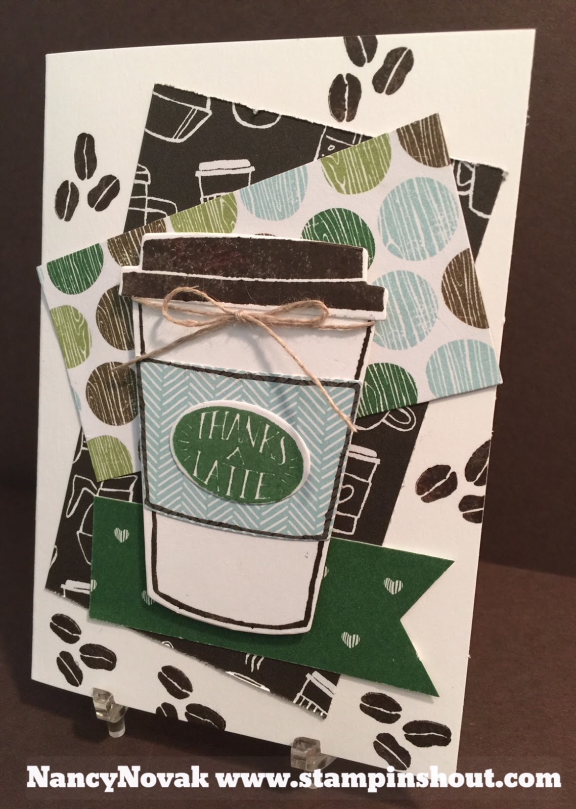 STAMPINSHOUT stampinshout@gmail.com: COFFEE CAFE NOTE CARD