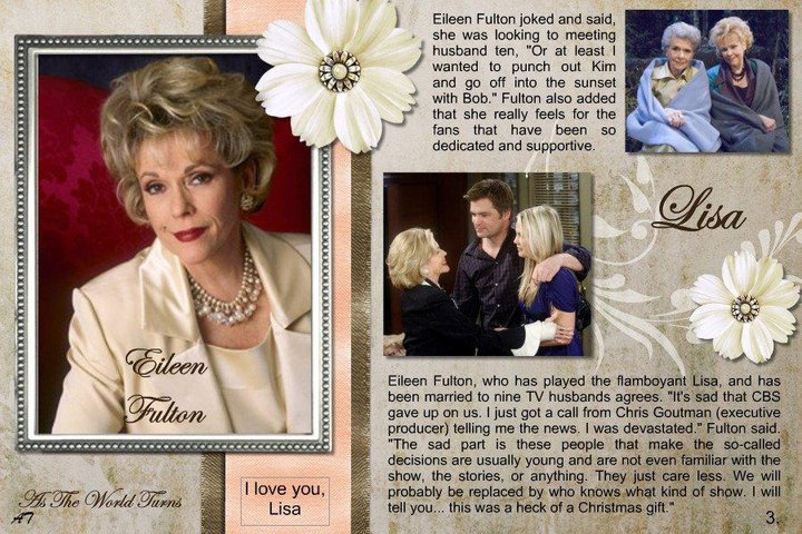 As the World Turns - Goodnight not Goodbye: Eileen Fulton - The first ...