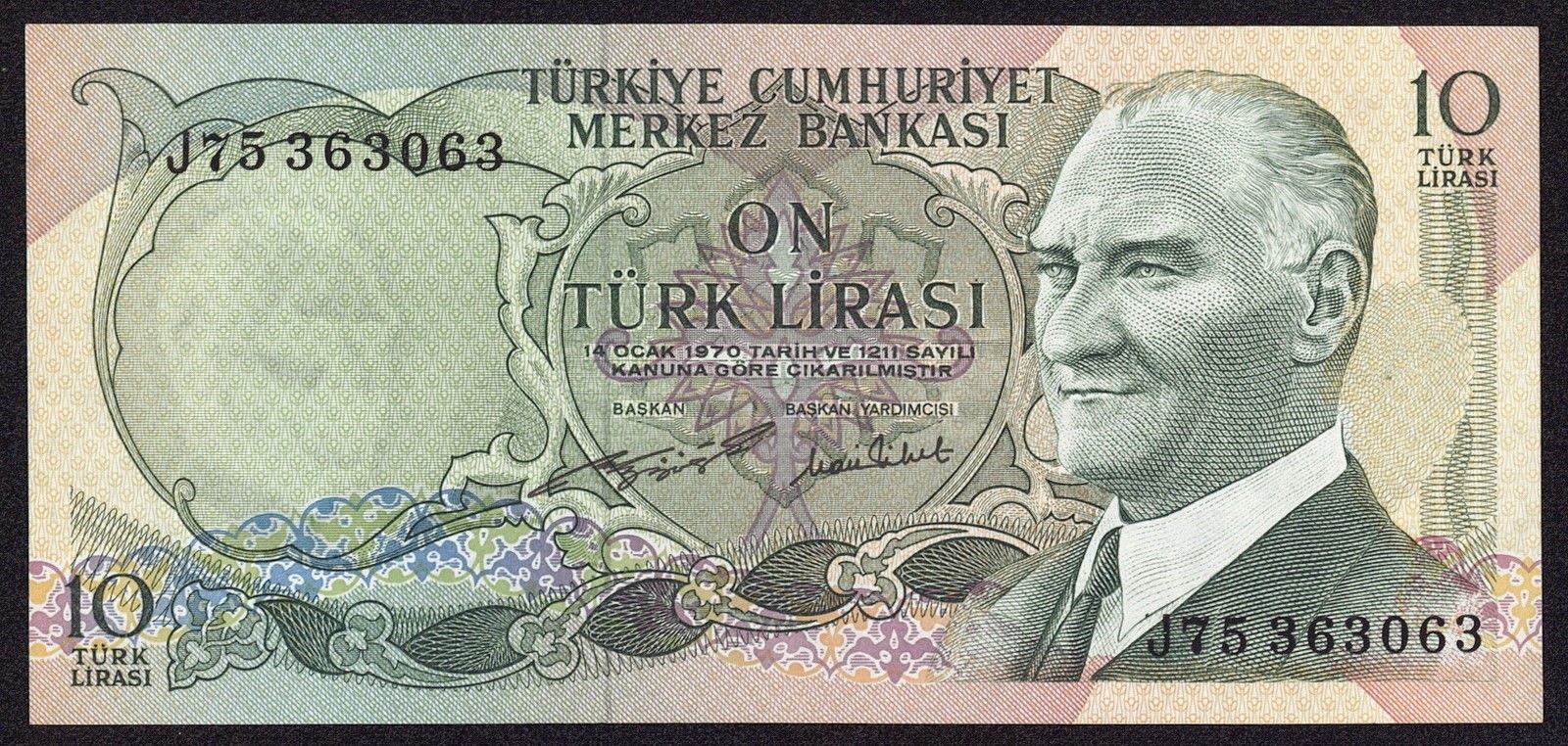 Turkey 10 Lirasi banknote 1970|World Banknotes & Coins Pictures | Old ...