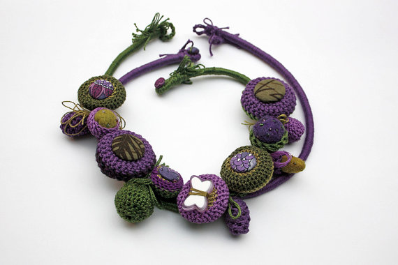 Fiber Art Necklaces by rRradionica / The Beading Gem