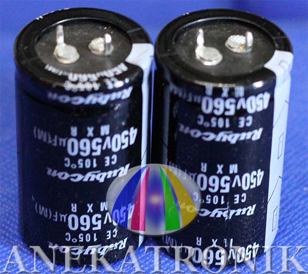 ANEKATRONIK.COM: Jual Kapasitor 450V 560uF Rubycon MXR