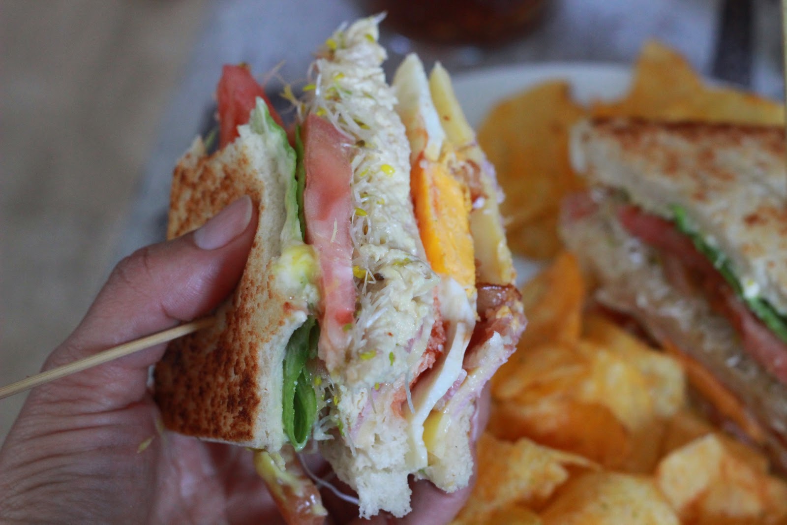 Sándwich Club House de Pollo - Cocina con Clau