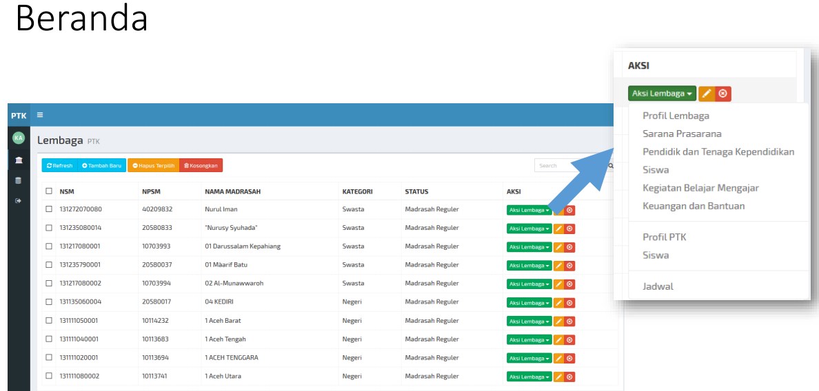 Begini Tampilan Awal Menu dan Submenu Emis Online 2017/2018 | KUMPULAN ...