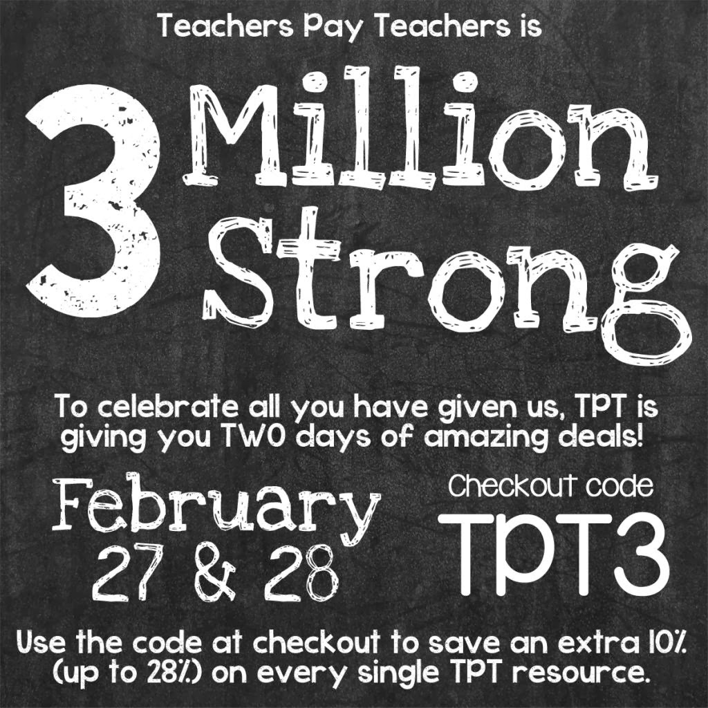 Mrs. Tilmon Says...: Three Million Strong TpT Sale (and 3 new bundles!)