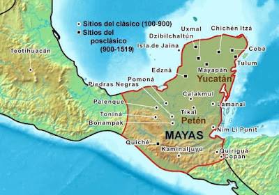 Los Mayas, Cultura y Civilizacion: Ubicacion