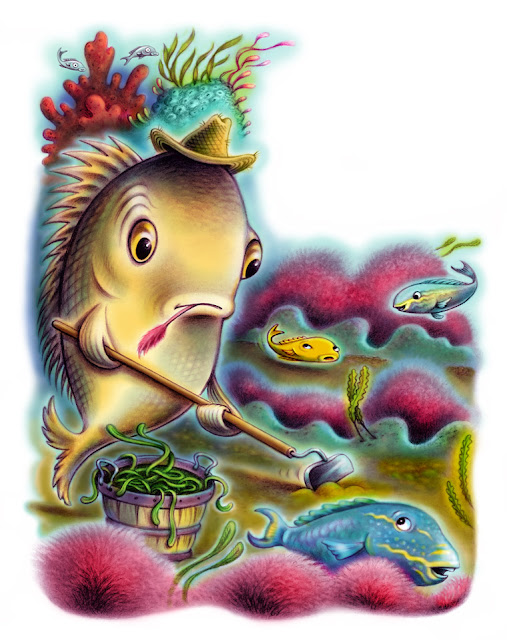 Debbie Palen Illustration: Fish at Work