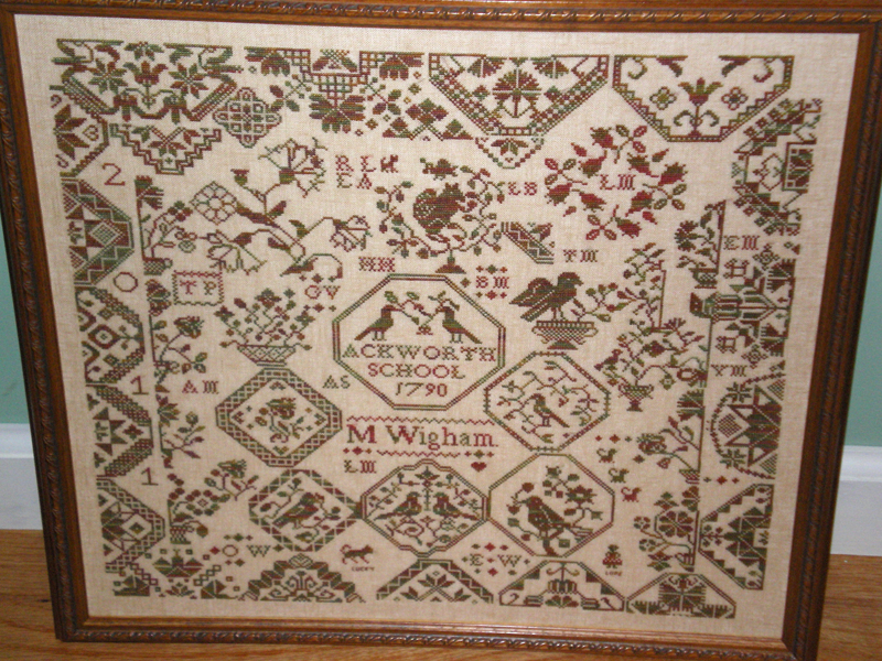 N e e d l e p r i n t: Lupe's Finished Mary Wigham Sampler