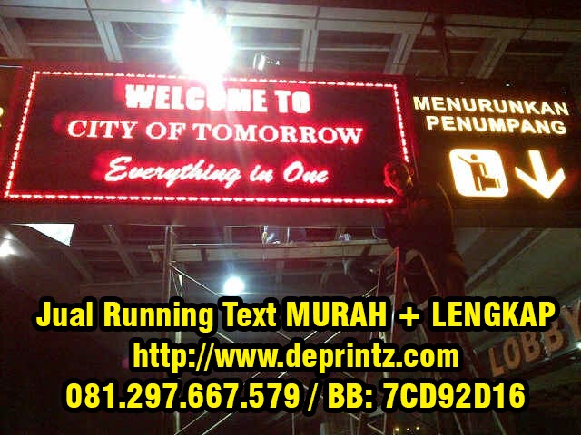 Contoh Penggunaan Running Text Led