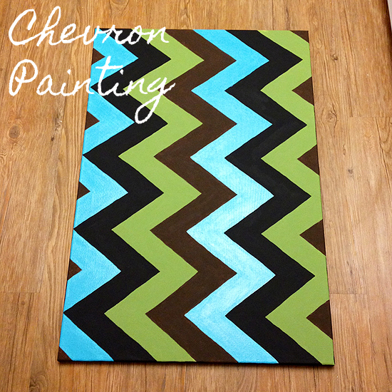 Miss Kitty and the Bears: Chevron Painting