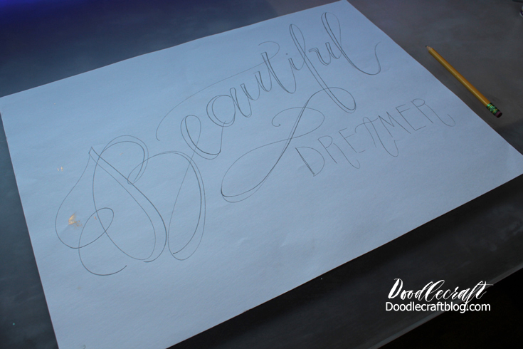 Calligraphy on Fabric with a Lightbox!