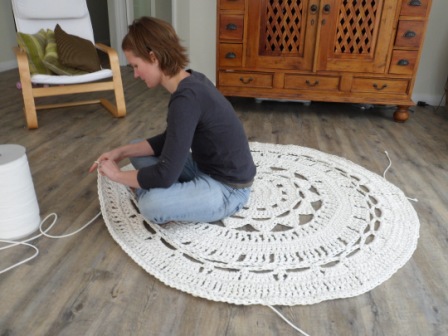 The Handmade Rainbow: Giant Doily Rug