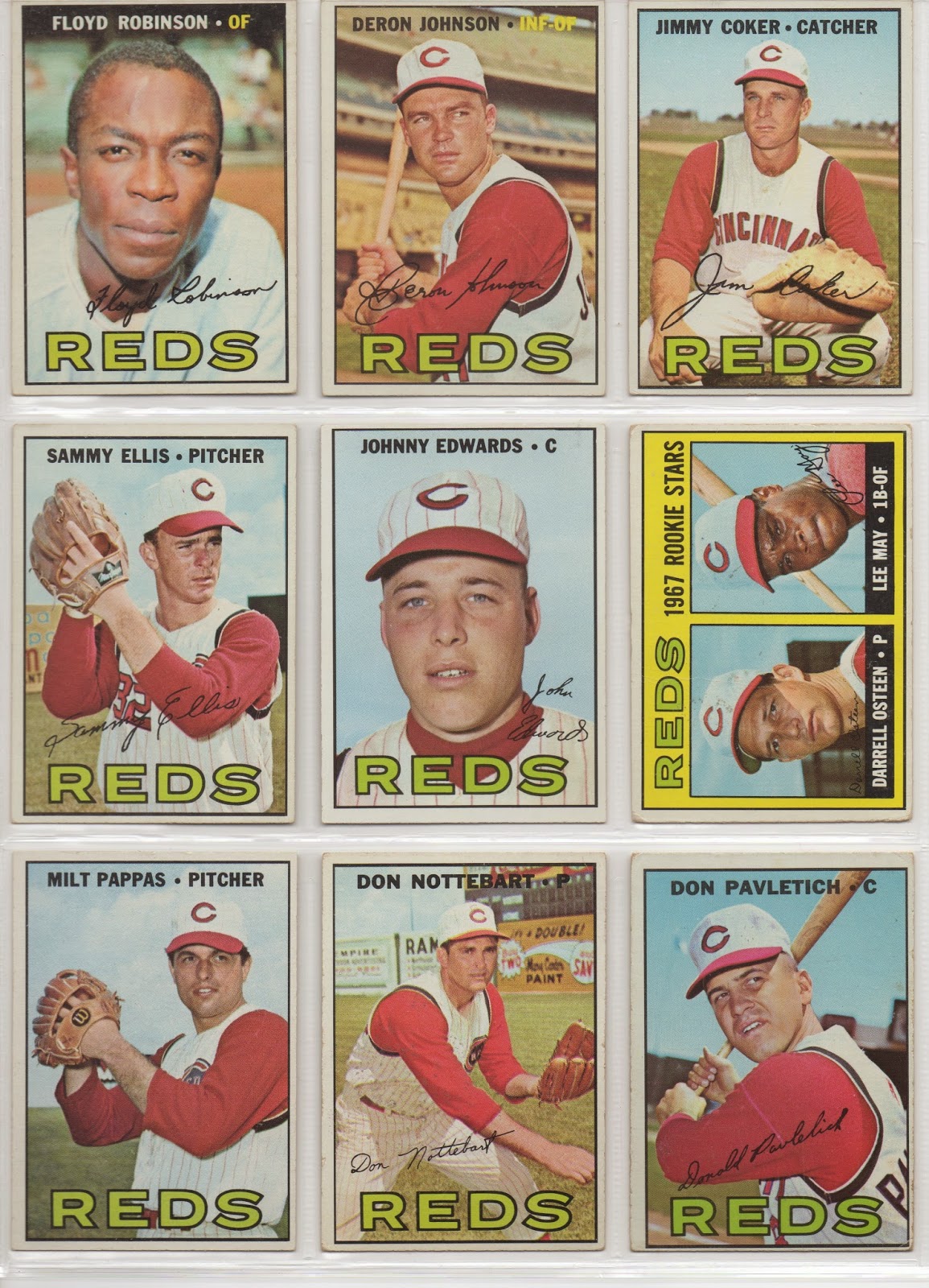 Cincinnati Reds Baseball Card Collector: 1967 Topps Cincinnati Reds ...