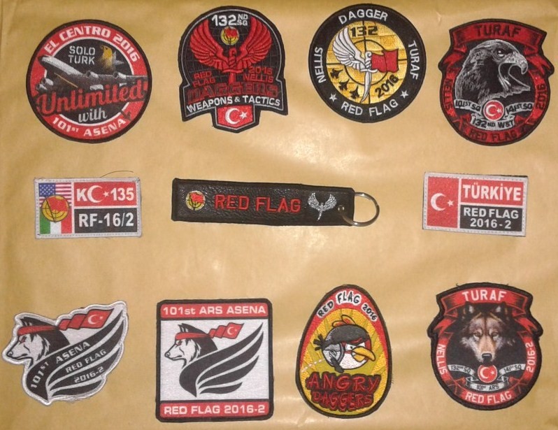 MIRAGEC14: TURKEY AIR FORCE PATCHES/PARCHES FUERZA AEREA TURQUIA RED ...