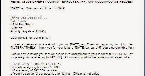 Revised Salary Offer Letter