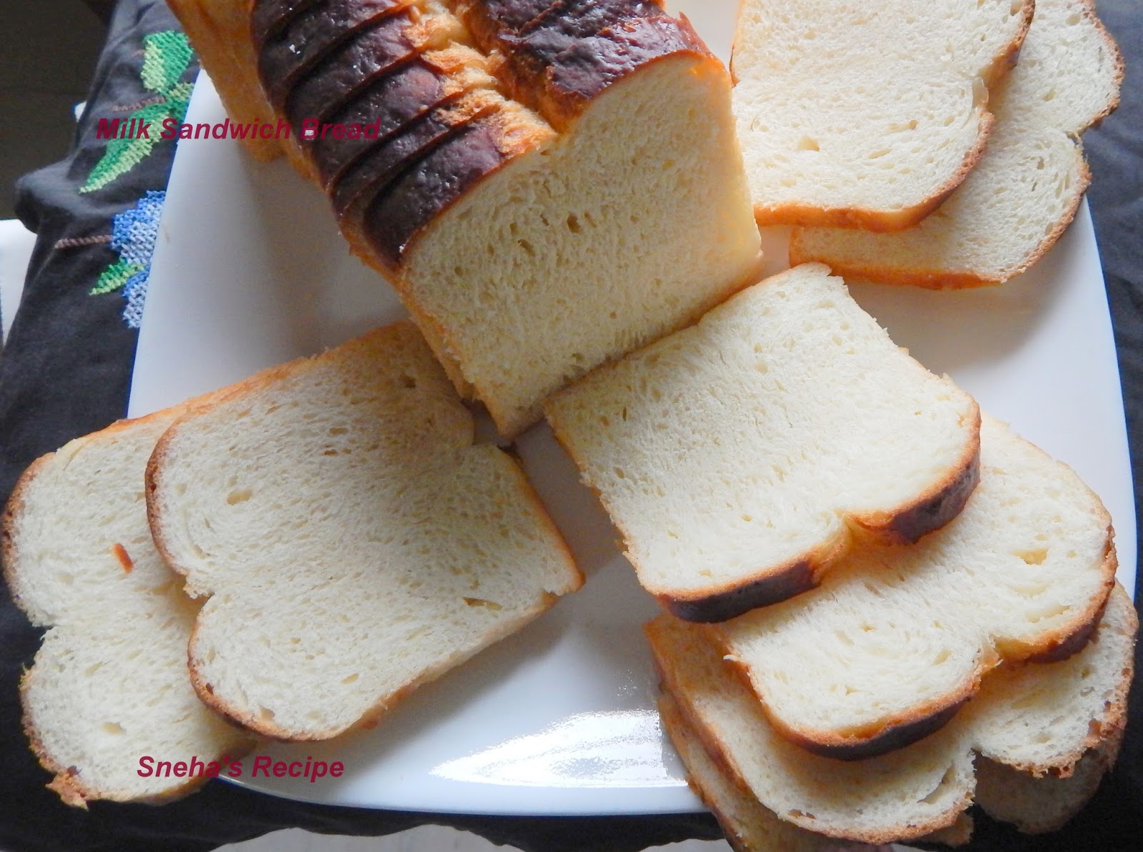 Milk Sandwich Bread - Sneha's Recipe