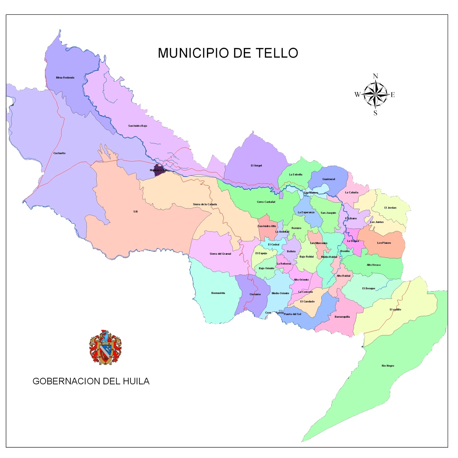 Noticias, Arte, Cultura y Turismo: TODOS LOS MAPAS MUNICIPIOS DEL HUILA