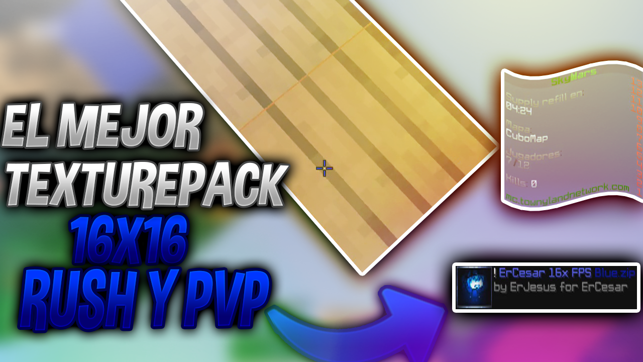 EL MEJOR TEXTURE PACK 16x16 PARA RUSHEAR Y PVP l MINECRAFT SKYWARS ...