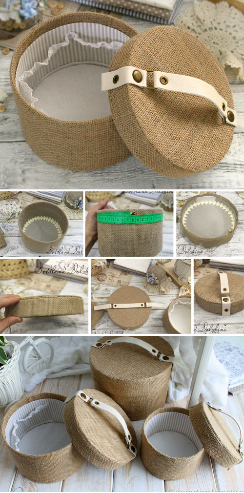 How to make a storage round box ~ DIY Tutorial Ideas!