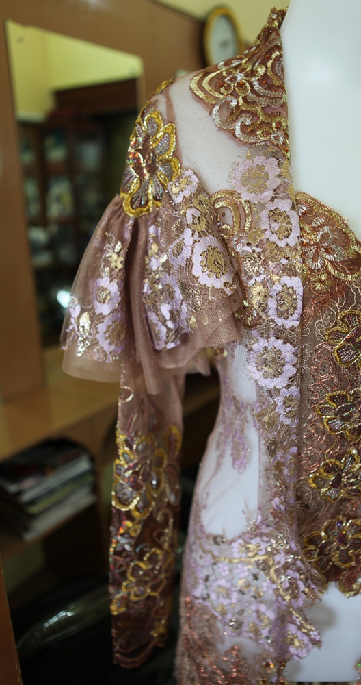 INADE DESIGN: Kebaya Ungu Muda - Coklat Tembaga