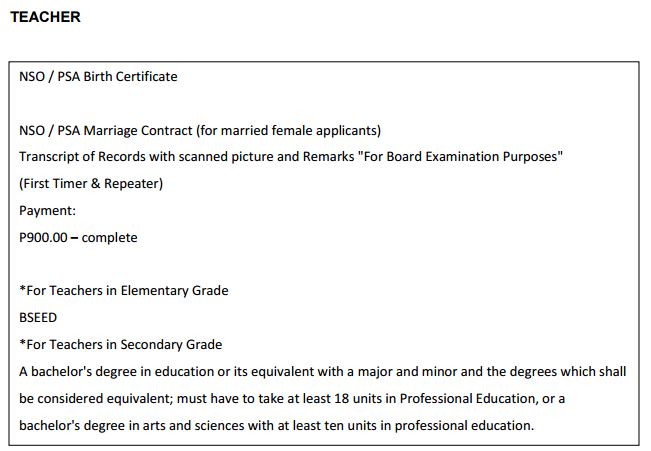 September 2017 LET schedule, program, application requirements and ...
