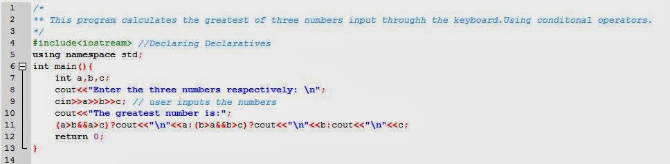 Programming Chunks C Program That Calculates The Greatest Of Three Numbers Input Through The