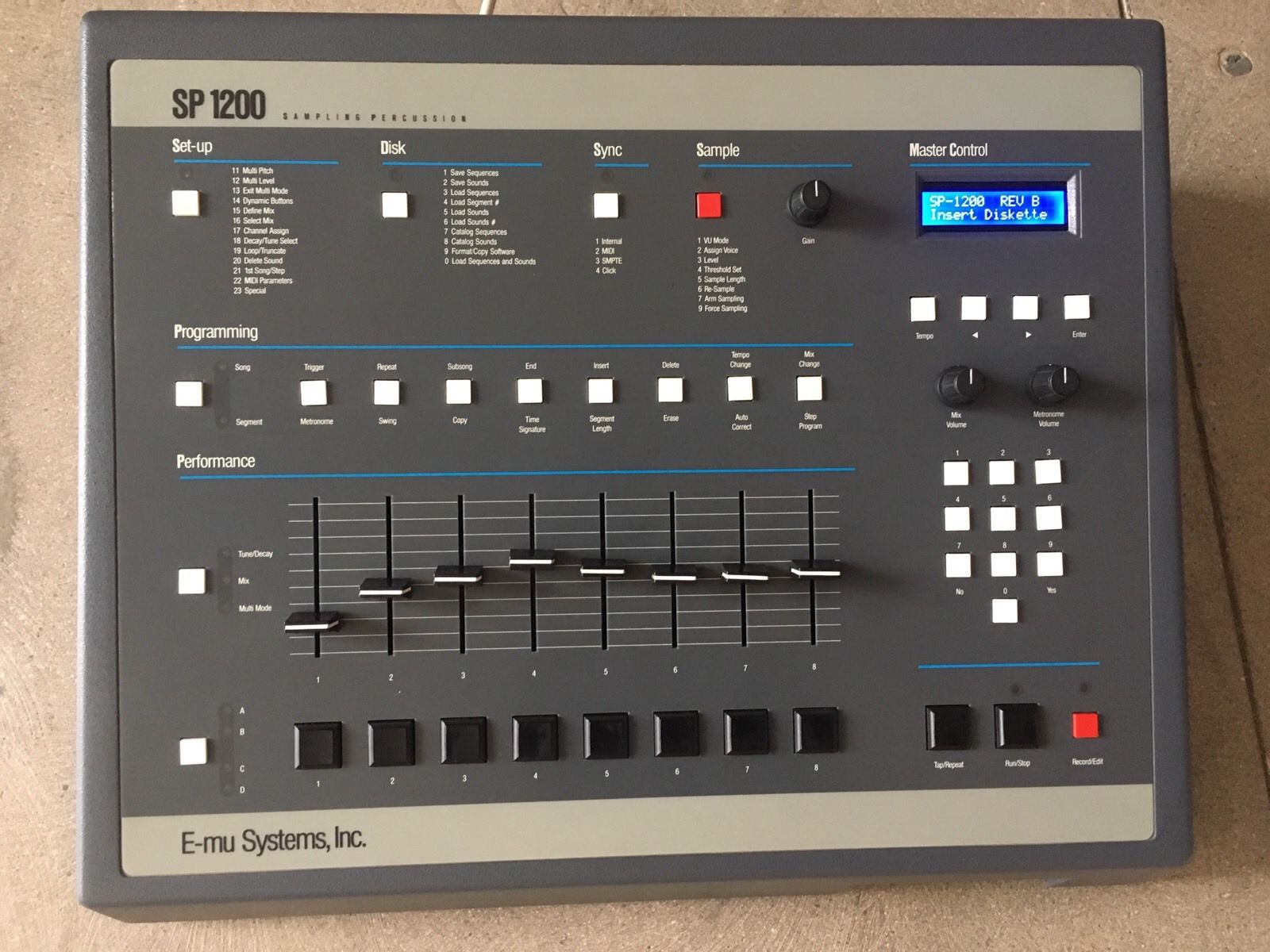 MATRIXSYNTH: First Edition Emu Sp1200 Grey w/ Updated Screen & Floppy Drive
