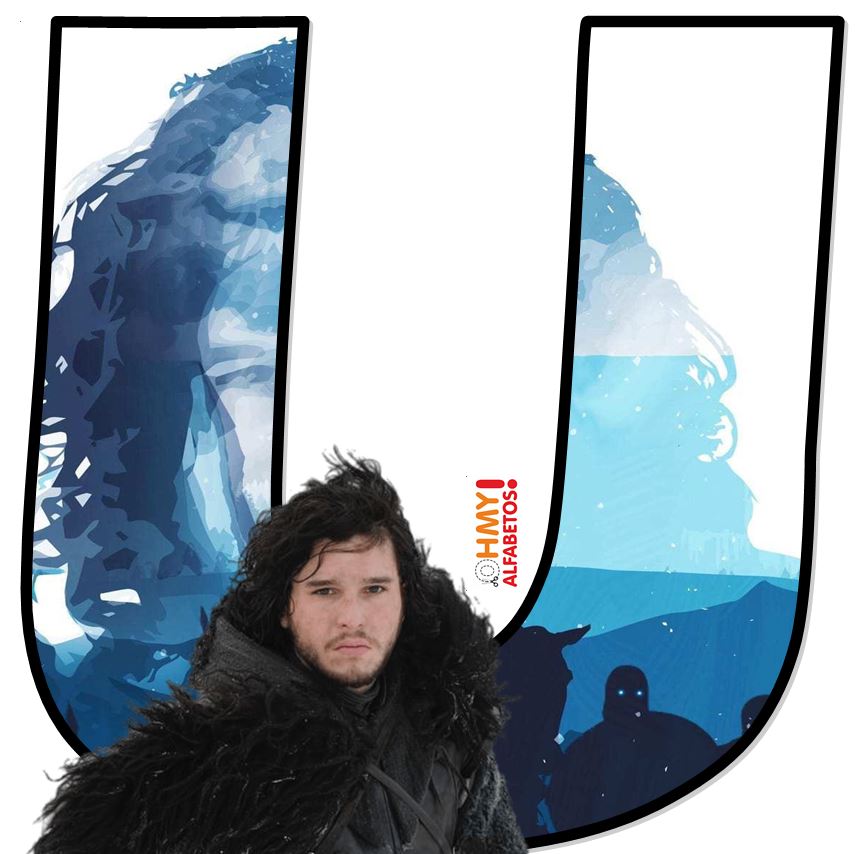 Abecedario GoT Jon Snow. GoT Jon Snow Alphabet. - Oh my Alfabetos!