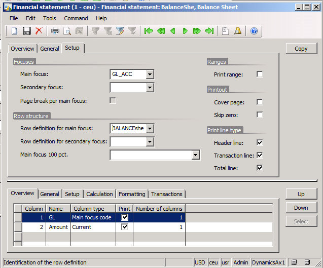 dynamics ax 2009 product builder: how to create the balcesheet in the ...